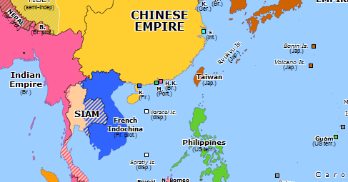 Anglo-French Agreement on Siam | Historical Atlas of Asia Pacific (8 ...