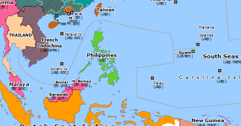 Eve of Pearl Harbor | Historical Atlas of Asia Pacific (6 December 1941 ...