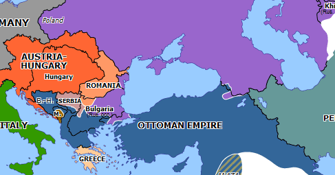 Treaty of San Stefano | Historical Atlas of Europe (17 March 1878 ...