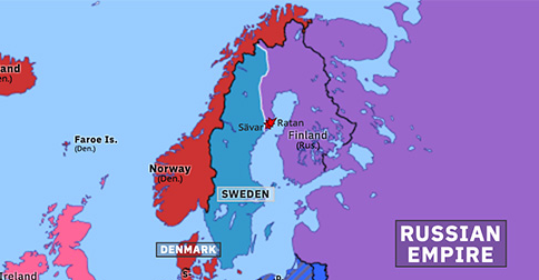 Finnish War | Historical Atlas of Europe (20 August 1809) | Omniatlas
