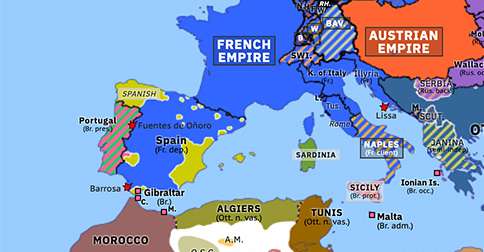 Battle of Fuentes de Oñoro | Historical Atlas of Europe (3 May 1811 ...
