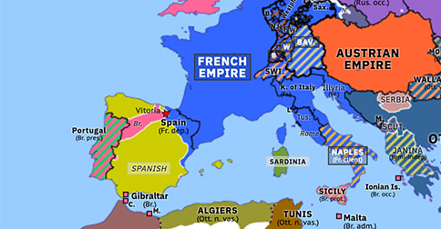 Battle of Vitoria | Historical Atlas of Europe (21 June 1813) | Omniatlas
