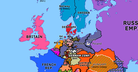 German Question | Historical Atlas of Europe (3 May 1848) | Omniatlas