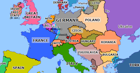Beer Hall Putsch | Historical Atlas of Europe (8 November 1923) | Omniatlas