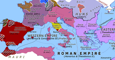 Alaric’s Sack of Rome | Historical Atlas of Europe (24 August 410 ...