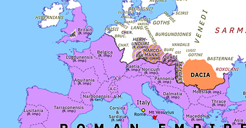 Agri Decumates | Historical Atlas of Europe (24 October 79 AD) | Omniatlas