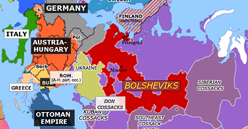 Bolsheviks Gain Control | Historical Atlas of Northern Eurasia (1 ...
