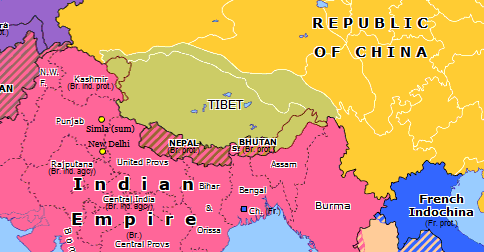 Simla Accord | Historical Atlas of Southern Asia (3 July 1914) | Omniatlas