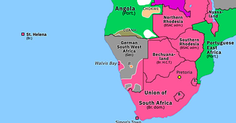 South West Africa Campaign | Historical Atlas of Sub-Saharan Africa (22 ...