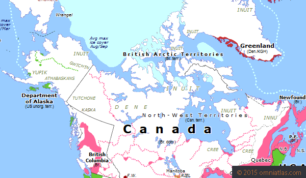 Rupert's Land Act | Historical Atlas of the Arctic (15 July 1870 ...