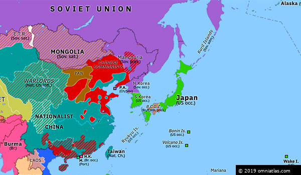 Reclaiming China | Historical Atlas of Asia Pacific (27 March 1946 ...