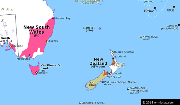 Colony of New Zealand | Historical Atlas of Australasia (16 November ...