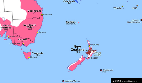 Invasion of the Waikato | Historical Atlas of Australasia (21 June 1864 ...