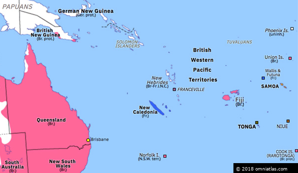 Samoan Crisis | Historical Atlas of Australasia (20 August 1889 ...