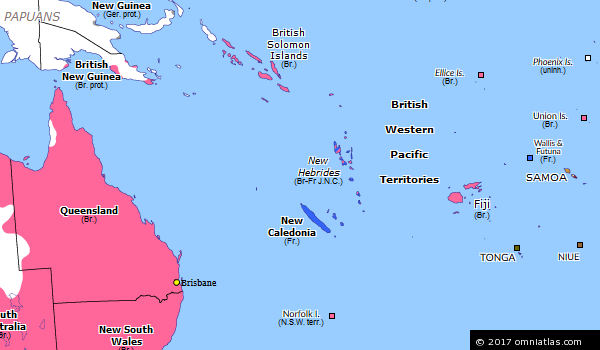 Second Samoan Civil War | Historical Atlas of Australasia (14 March ...