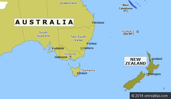 ANZUS | Historical Atlas of Australasia (1 September 1951) | Omniatlas