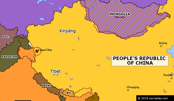 Sino-Indian War | Historical Atlas of East Asia (19 November 1962 ...