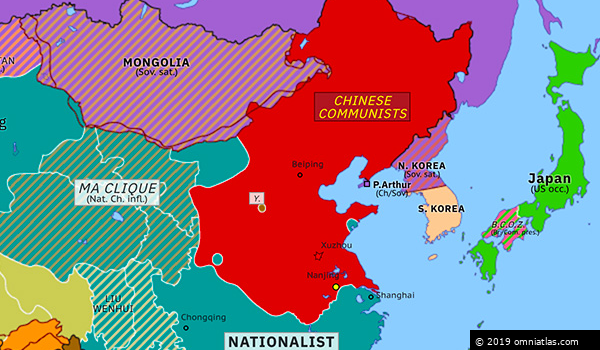 Communist Victory in North China | Historical Atlas of East Asia (31 ...