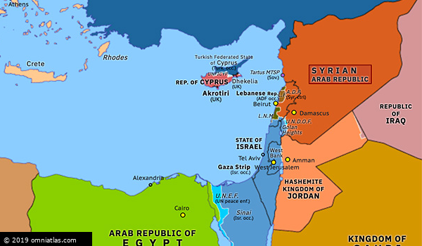 Operation Litani | Historical Atlas of Eastern Mediterranean (19 March ...