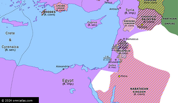 Roman annexation of Judea | Historical Atlas of Eastern Mediterranean ...