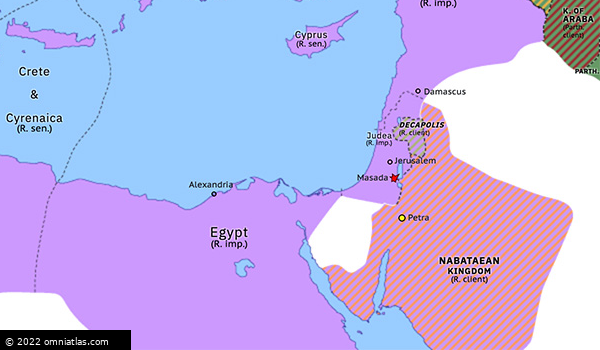 Siege of Masada | Historical Atlas of Eastern Mediterranean (spring 74 ...