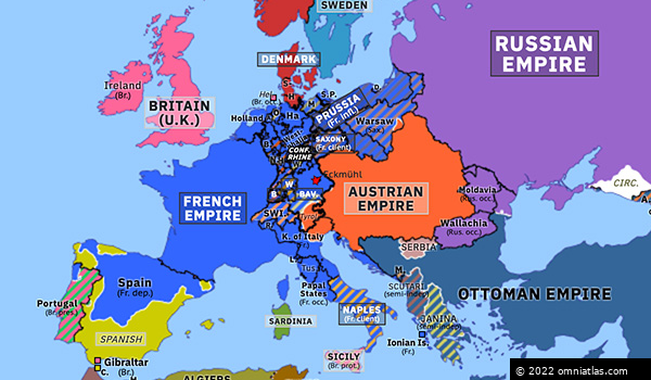 Fifth Coalition | Historical Atlas of Europe (26 April 1809) | Omniatlas