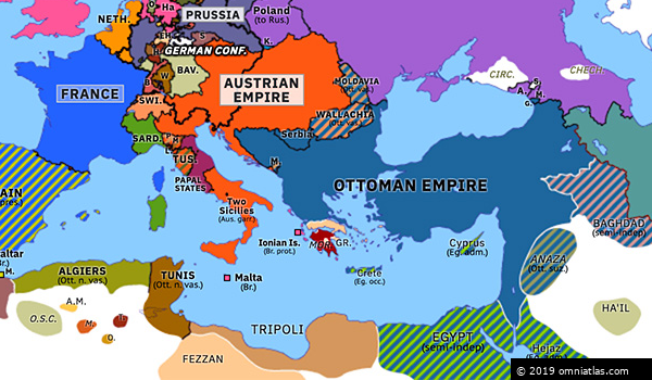 Greek Civil Wars of 1824–25 | Historical Atlas of Europe (23 October ...