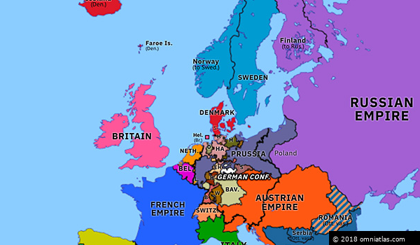 Schleswig-Holstein Question | Historical Atlas of Europe (24 December 1863) | Omniatlas