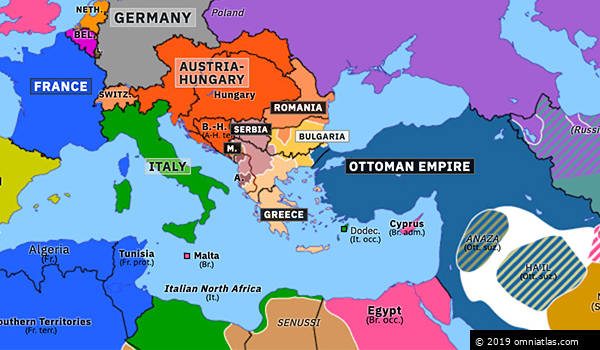 Second Balkan War | Historical Atlas of Europe (31 July 1913) | Omniatlas