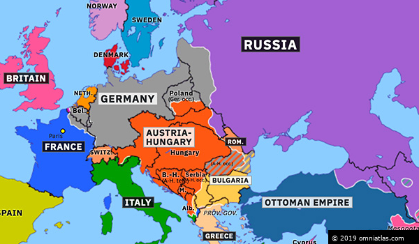 Kerensky Offensive | Historical Atlas of Europe (11 July 1917) | Omniatlas