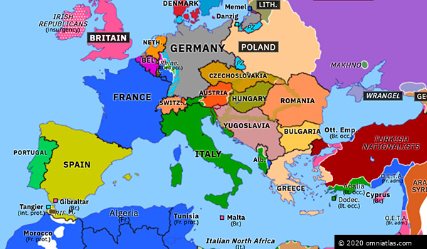 Treaty of Trianon | Historical Atlas of Europe (4 June 1920) | Omniatlas