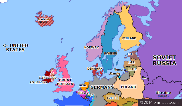 Irish Civil War | Historical Atlas of Europe (28 June 1922) | Omniatlas