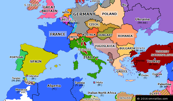 Mussolini's March on Rome | Historical Atlas of Europe (28 October 1922 ...
