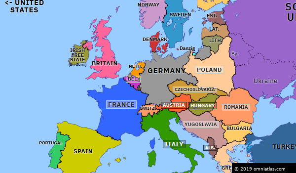 Remilitarization of the Rhineland | Historical Atlas of Europe (7 March ...