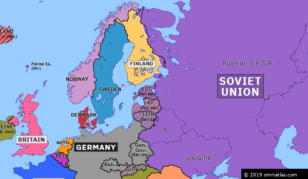 Winter War | Historical Atlas of Europe (11 March 1940) | Omniatlas
