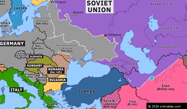 Case Blue | Historical Atlas of Europe (16 September 1942) | Omniatlas