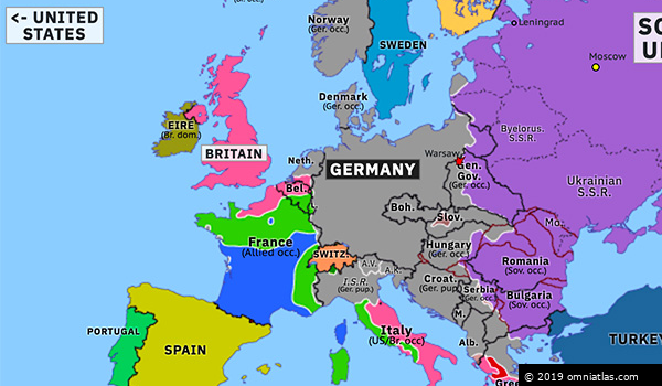 Advance on the Rhine | Historical Atlas of Europe (17 October 1944 ...