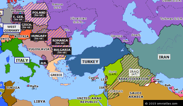 Arab Nationalism | Historical Atlas of Europe (22 February 1958 ...