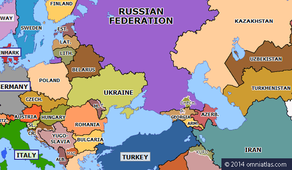End Of Soviet Union Map