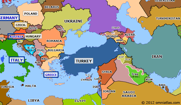 War on Terror | Historical Atlas of Europe (13 April 2003) | Omniatlas