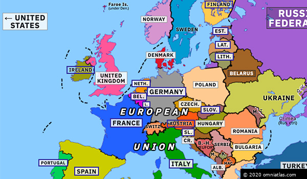 Current Europe Map