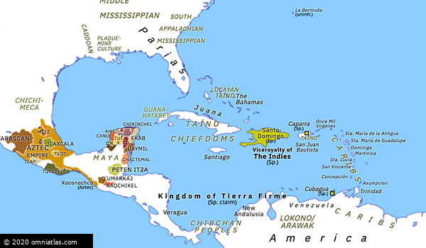 Colonization of Puerto Rico | Historical Atlas of North America (8 ...