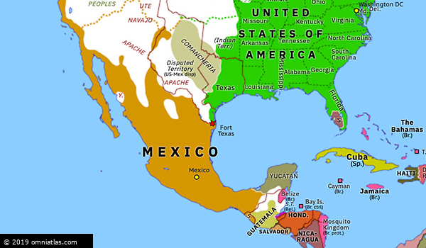 Outbreak of the Mexican–American War | Historical Atlas of North ...