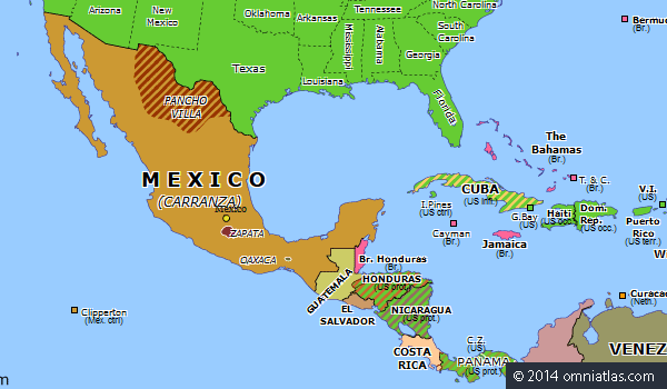 United States Enters the Great War | Historical Atlas of North America ...