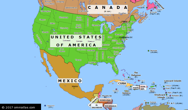 America in World War II | Historical Atlas of North America (14 ...