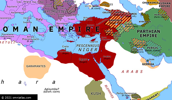 Year of Five Emperors | Historical Atlas of Northern Africa (19 April ...