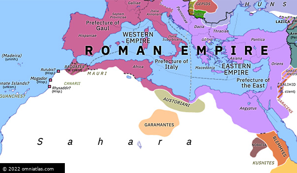 Division of the Roman Empire | Historical Atlas of Northern Africa (17 ...