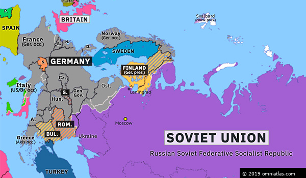 Relief of Leningrad | Historical Atlas of Northern Eurasia (6 June 1944 ...