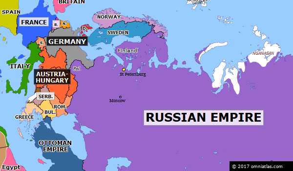 Outbreak of the Great War | Historical Atlas of Northern Eurasia (3 ...
