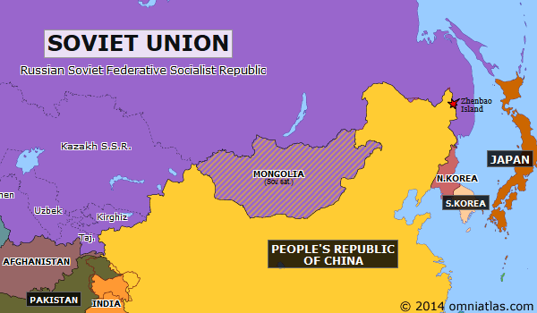 Sino-Soviet Border Conflict | Historical Atlas of Northern Eurasia (17 ...